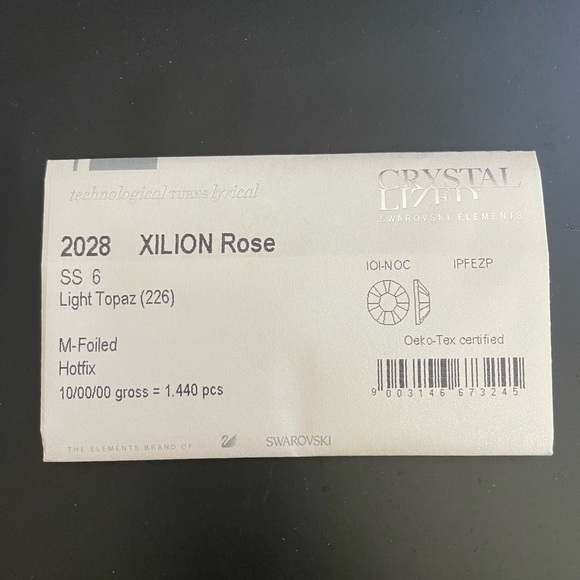 Swarovski | Office | Swarovski Light Topaz Ss6 Rhinestone Crystals ...